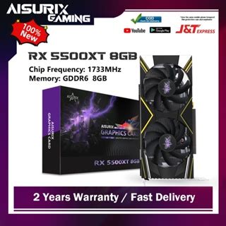 AISURIX Radeon RX 5500 XT GAMING OC 8GB GDDR6 Graphics Card