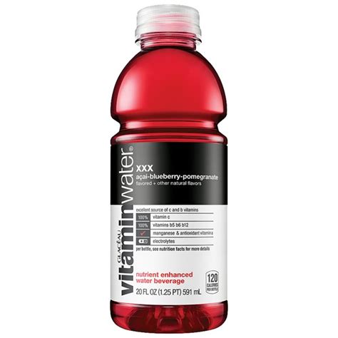 Glaceau Vitaminwater Nutrient Enhanced Beverage Bottle Acai Blueberry