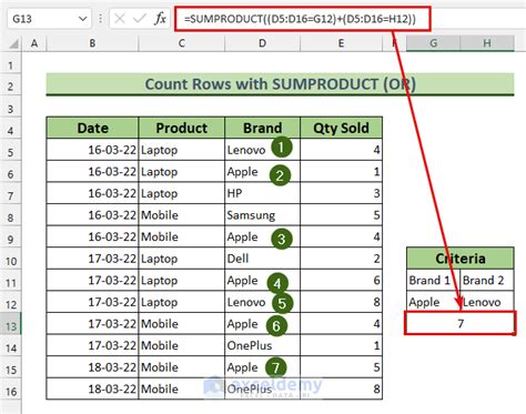 How To Count Rows With Multiple Criteria In Excel 6 Methods