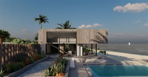 Modern Beach Villa 3d Revit Autodesk Etsy