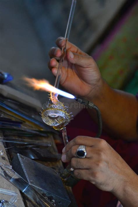 Glass Blowing Art Stock Image Image Of Creating Blowing 42131919