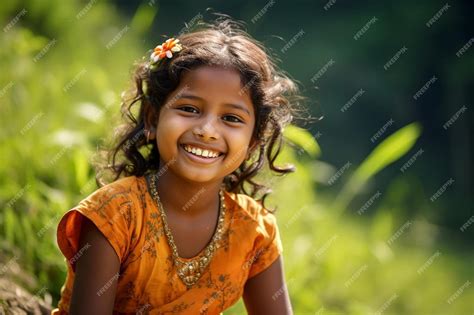 Premium Ai Image Bangladeshi Girl Smiling Face In Outdoo