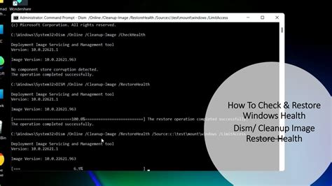 How To Check And Restore Windows Health Using Cmd Cleanup Image