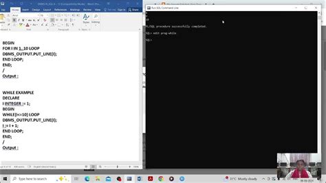 Plsql Loopwhilefor Programs By T Tritva Jyothi Kiranbtechmtech