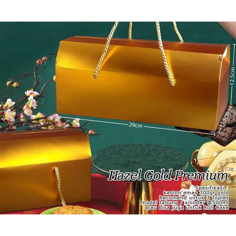 Jual Box Kue Kotak Kue Box Hazel Gold Premium 1 Bal 24 Pcs