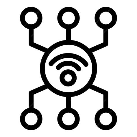 Premium Vector Wifi Network Icon Outline Wifi Network Vector Icon For
