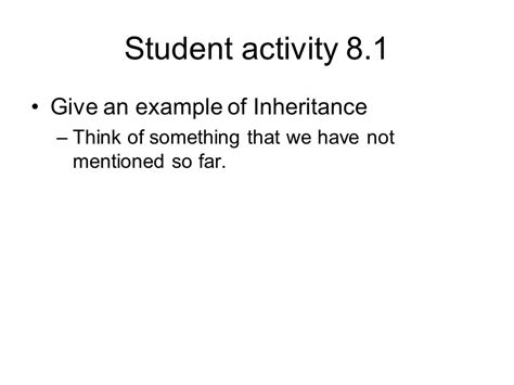 Object Orientated Design And Programming Unit 8 Inheritance And