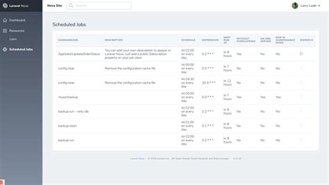 github eagle metal nova scheduled tasks laravel nova tool for