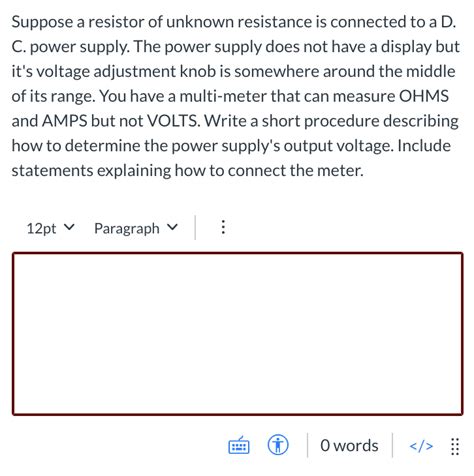 Solved Suppose A Resistor Of Unknown Resistance Is Connected Chegg