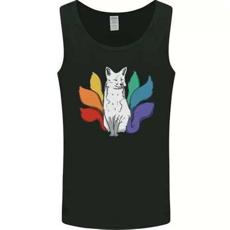 Lgbt Kitsune Fox Gay Pride Mens Vest Tank Top £999 Picclick Uk