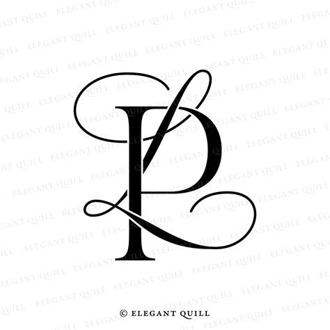 Simple Logo Lp Initials Elegant Quill