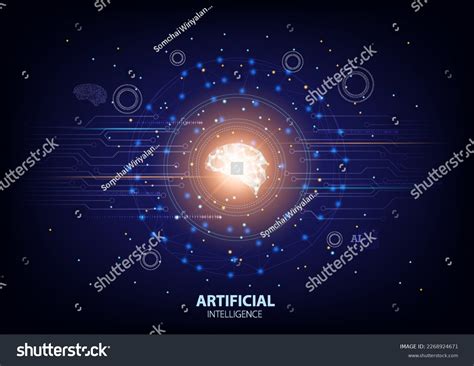 Abstract Artificial Intelligence Technology Background Big Stock Vector Royalty Free