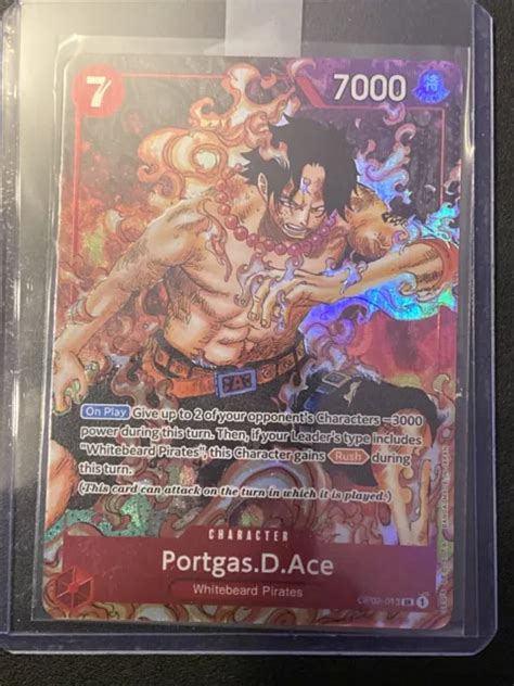 ONE PIECE TCG Portgas D Ace OP02 013 SR Red Paramount War Englisch 1