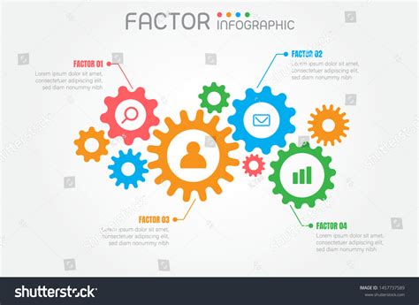 Vektor Stok Infographic Factors Fuctions Work Process On Tanpa Royalti 1457737589 Shutterstock