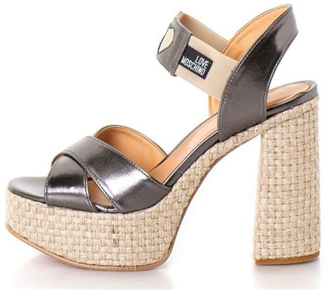 Сандали от еко кожа на платформа Love Moschino Heeled Mules Mule