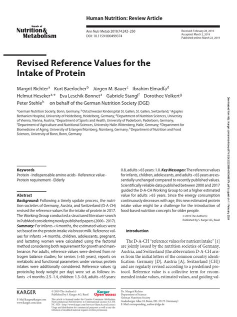 2019 revised reference values for the intake of protein download free