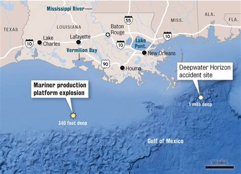 Gulf Oil Rig Map