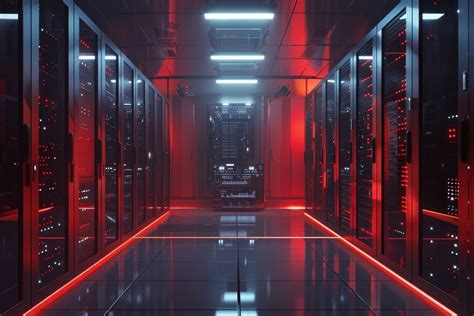 Server Room Computer Architecture Illuminated Premium Photo Rawpixel