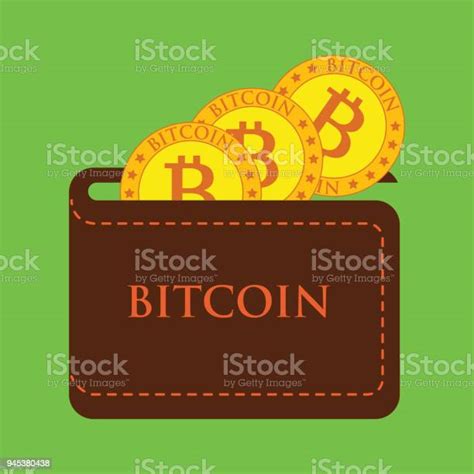 지갑과 암호화 통화 벡터 일러스트 레이 션에 대 한 골든 Bitcoin 개념 가격에 대한 스톡 벡터 아트 및 기타 이미지