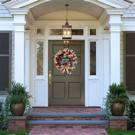 Corona De Navidad Para Colgar En La Puerta Guirnalda De Flores