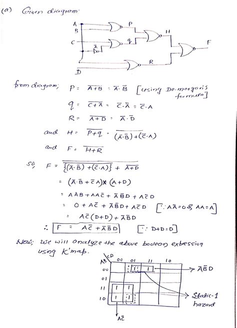 Solved A Find All The Static Hazards In The Following Circuit For Each Hazard Specify The