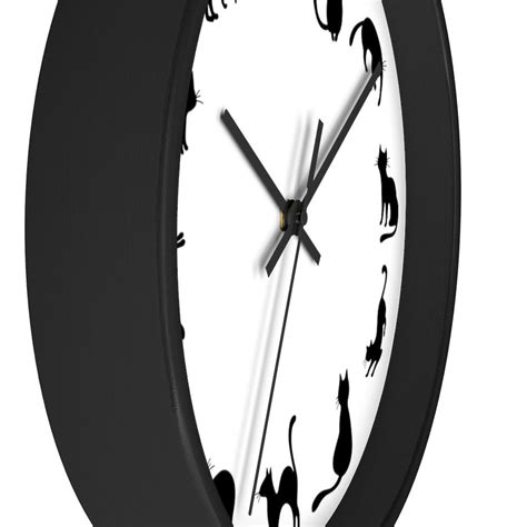 Black Cat Clock Cat Lover T Cat Wall Clock Sold By Clarine
