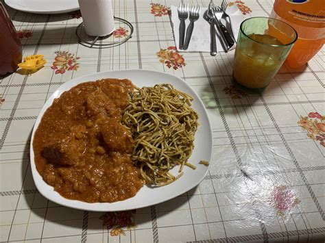 Homemade Carapulcra Con Sopa Seca Classic Local Dish In Chincha Alta
