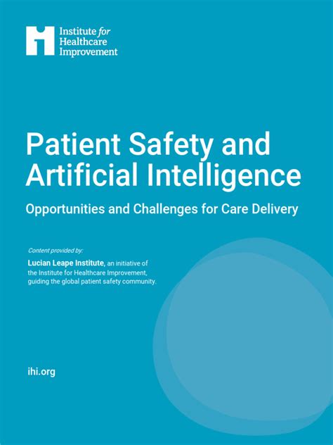 Ihi Patient Safety And Ai Pdf Artificial Intelligence
