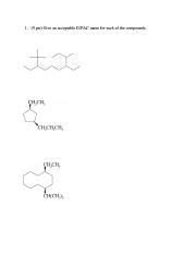 DIY Orgo Practice Exam Docx A B FIND ANSWERS FROM TEXTBOOK QUESTIONS C F H