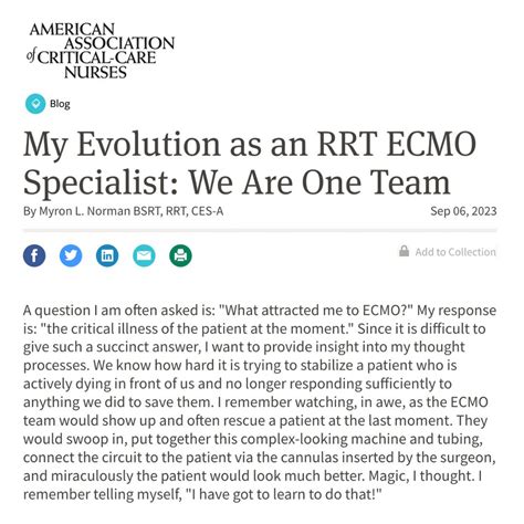 Ecmo Ecmospecialist Respiratory Perfusion Rrt Icunurse
