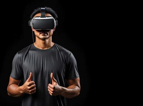 Premium Photo Immersive Virtual Reality Experience For A Asian Man