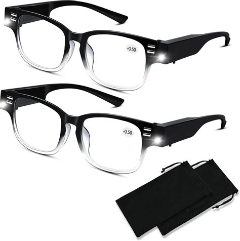 Reading Glasses With Lights Bright Led Readers Lighted