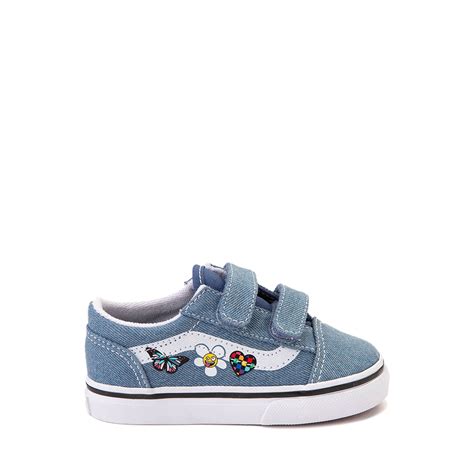 Vans Old Skool V Skate Shoe - Baby / Toddler - Denim / Floral | Journeys