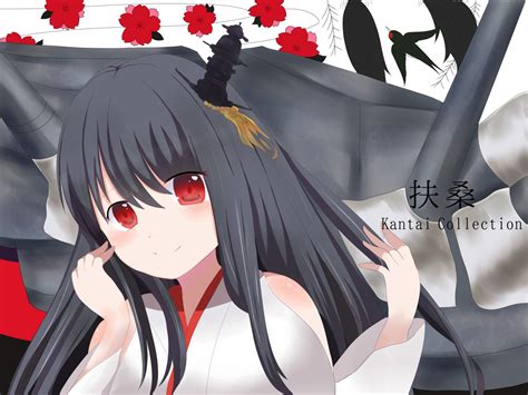 Fondos De Pantalla Pelo Largo Cabello Negro Fusou Kancolle Anime