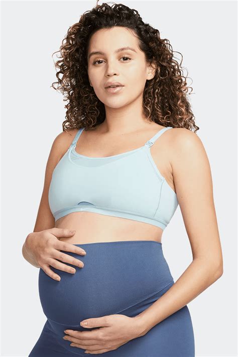 Nike Alate Maternity Sports Bra Ocean Blisscool Grey Stylerunner