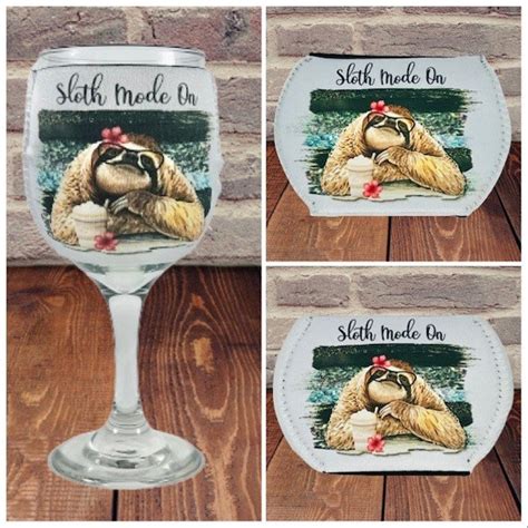 Wine Glass Koozie Etsy