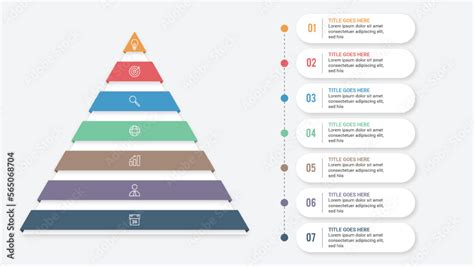 D Pyramid Hierarchy Infographic Template Design With Layers Stock Vector Adobe Stock