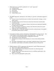 Chapter 4 The Three Dimensional Structure Of Proteins Pdf 1 Which