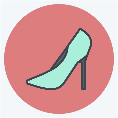 Stilettos Icon Good For Printing In Trendy Color Mate Style Isolated On