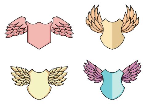 Shield With Wings 24763925 Vector Art At Vecteezy