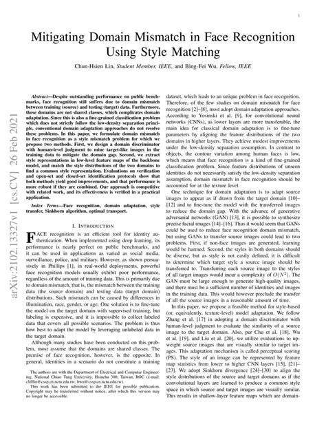 Mitigating Domain Mismatch In Face Recognition Using Style Matching