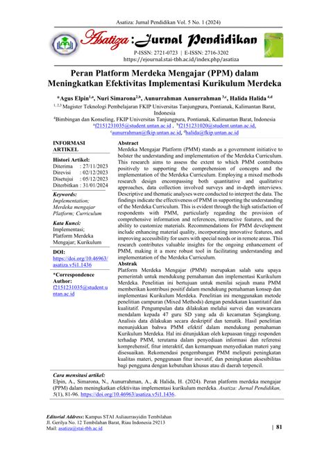 Pdf Peran Platform Merdeka Mengajar Ppm Dalam Meningkatkan