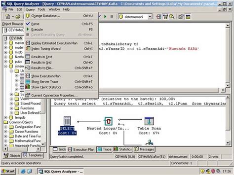 SQL Server Query Analyzer Mustafa Kara