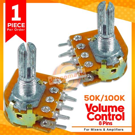 50k 100k 8 Pins Stereo Universal Potentiometer Volume Control Shopee Philippines