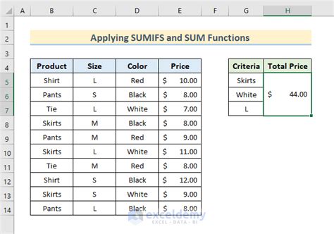 How To Use Sumifs Function With Multiple Sheets In Excel 3 Methods
