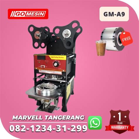 Jual Mesin Press Gelas Plastik Otomatis GOMESIN GM A9 Cup Sealer