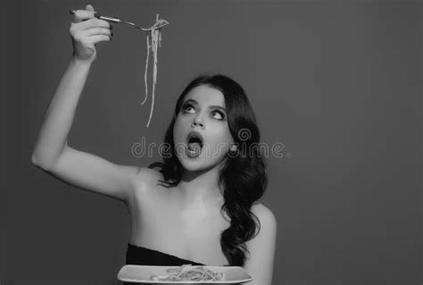 Food From Italia Spaghetti Girl Italian Traditional Cuisine Happy