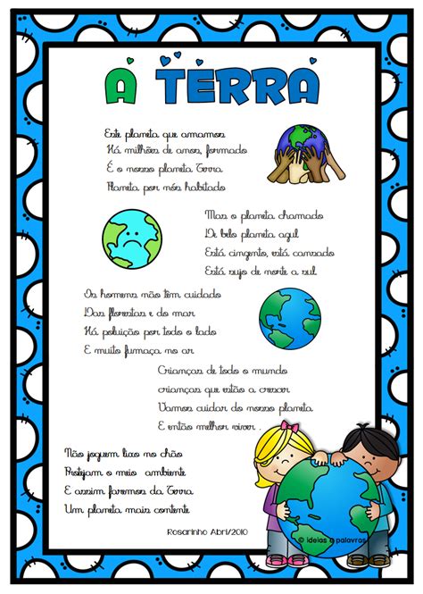 Poema E Atividades Dia Da Terra 22 De Abril Vrogue Co