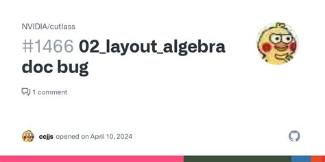 Layout Algebra Doc Bug Issue Nvidia Cutlass Github