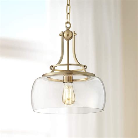 Franklin Iron Works Charleston 13 12 Wide Brass Led Pendant Light